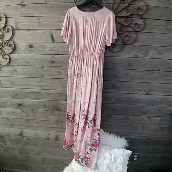 Angie | Dresses | Angie Pink Flower Dress Romper | Poshmark